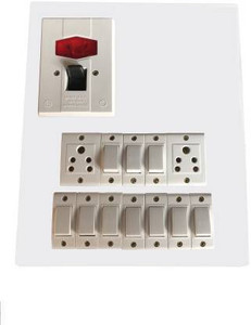 ZOLDYCK Heavy Duty Electric Switch Board 10 Switches,2 Sockets,1 DP 6 A Five Pin Socket Price in ...