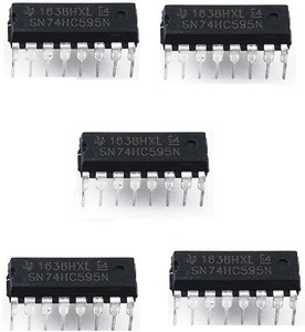 Robotbanao SN74HC595N 74HC595 74HC595N HC595 DIP-16 8 Bit Shift Register IC 5 Pcs Educational ...