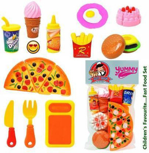 SFOS Pizza Burger Fast food Set , Kitchen Role, Restaurant Role Pretend ...