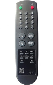 LipiWorld 4 in 1 RC-30R RC-33RL RC-37R EVELUX CRT TV Universal Remote Control Compatible for BPL ...