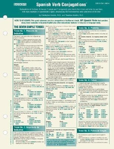 Spanish Verbs Conjugation Card: Buy Spanish Verbs Conjugation Card by ...