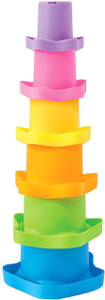 vworld Educational Plastic Build Up Stacking Beakers for Kids Ages 1+ with Different Attractive ...