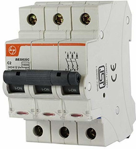 NM KART Larsen & Toubro (L&T) Exora Miniature Circuit Breakers (MCBs) - 25A C-Curve 10 KA Three ...