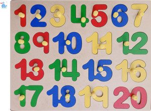 HNT Kids Premium Wooden Number 1-20 inset puzzle (20 Pieces) - Kids ...