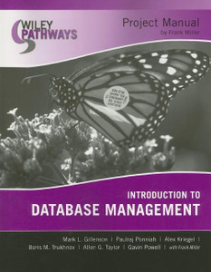 Wiley Pathways Introduction To Database Management Project Manual Buy