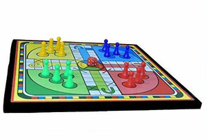 Morex Wooden Ludo board Snakes & Ladders board & Chess board Combo With 2 Set of Ludo coins 1 ...