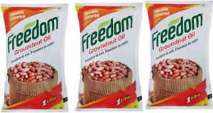 Freedom GROUNDNUT OIL 3 L (1 L*3) Groundnut Oil Pouch Price in India - Buy Freedom GROUNDNUT OIL ...