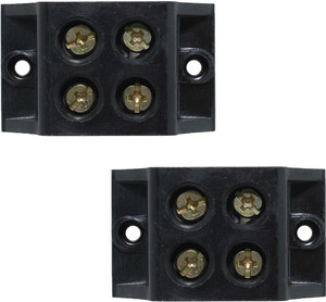 Ovicart 30A 2 Way Bakelite Connector Strip Black Screw Terminal Connection Block 2 Way Bakelite ...