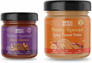 OPEN SECRET Spreads Combo | 1 Chocolate Spread (Choco Almond Butter) + 1 Spicy Peanut Butter ...