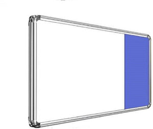 Naygt Non-magnetic white and Blue Pin Up Notice-Board in Combination ...