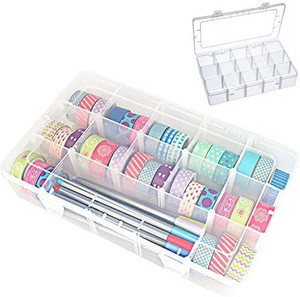 HomDSim Washi Tape Box Organizer Storage,Divider Closet Container,with ...