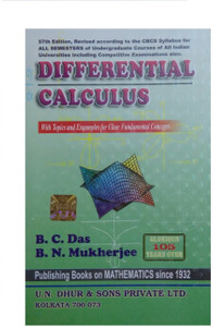 DIFFERENTIAL CALCULUS (57th Edition, Revised According To The CBCS ...