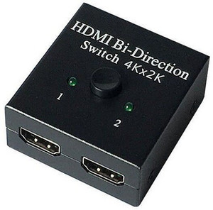 Techut HDMI Switch Splitter 2 Port Bi Directional Manual HDMI Switch 2