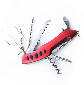 Frackson Red Stainless Steel Multi Functional 11 Function Multi Utility Swiss Knife Multi ...