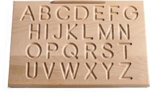 Toyvala First Tutor Montessori English Alphabet Wooden Tracing Board ...
