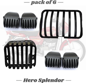 SRPHERE Pvc Lendor 6 Set GRL Bike Headlight Grill (Black) Bike Headlight Grill Price in India ...
