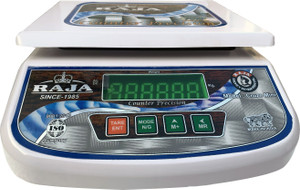 RAJA PVC Fibre Platter Digital Electronic Portable Weighing Scale 30 kg LED Display Weighing ...