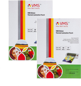 VMS Deluxe 225x310mm 125 Micron Lamination Pouch - 2 x 100 Sheets A4 Laminating Sheet Price in ...