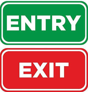Timios Retails Entry Exit Sign Sunboard 5mm Sheet Board with Logo & Two ...