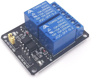 DS Robotics 2 Channel DC 5V Relay Module with Optocoupler Low Level Trigger Expansion Board for ...