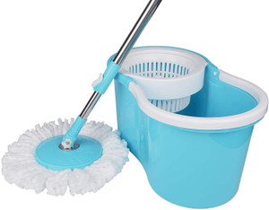 Montreal Easy Spin 360 Degree Plastic Spinner Easy Clean Bucket Mop With Two Microfiber Mop ...
