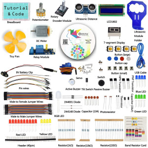EPICTAC STEM Basic Starter Kit for Arduino UNO R3 with 23 Projects | Rotary Encoder | LCD1602 ...