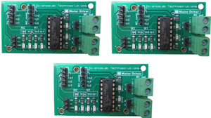 ScienceLab Technosolutions Set of 03 - [ DC motor/Stepper motor driver board based on L293D IC ...