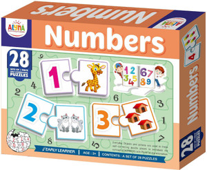 Alyna Ankit Toys Number Educational Jigsaw Puzzle Set of 28 - 2 Pieces ...