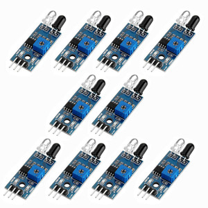 geeta enterprises (Pack of 10) IR Proximity Sensor for line follower and Obstacle sensing Robots ...