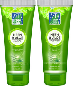 ASTABERRY Neem & Aloe 100ML (PACK OF 2) Face Wash - Price in India, Buy ASTABERRY Neem & Aloe ...