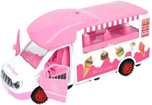 QBIC Bump and Go Food Truck Toy for Kids,Battery Operated Ice Cream ...