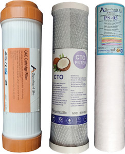 AQUALIQUID RO Replacement CTO GAC PP Cartridges Filter Set 10 Inch for Under Sink RO Water ...