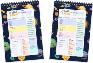 ESCAPER Space Theme Daily Planner Diaries (Pack of 2 Units - A5 Size ...