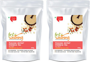 First Weaning Makhana Instant porridge mix, enriched with dry fruits, Pack of 2, 100g each ...