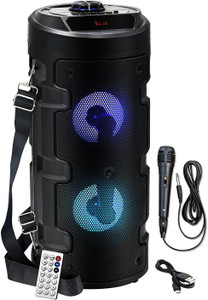 Techobucks Brand New Bluetooth Speaker High Bass Sound Wired Mic Rgb Led Usb Sd Card Input W
