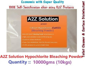 A2Z Solution Bleaching Powder 10KGS for Surface Disinfectant, Sanitizing Powder and Regular ...