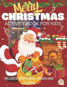 Christmas, Activity Book For Kids, Mazes, Sudoku, Word search, Coloring ...