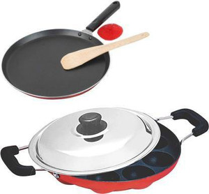 Rasoi by Rasoi Combo 2 Pcs Set of Crispy Dosa Tawa , Appam pan Non ...