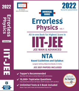 Errorless Physics JEE Main & Advanced 2022 - Volume 1 & 2 - NTA - Universal Books - Universal ...