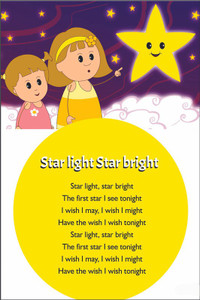 Star Light Star Bright Poster|Nursery Rhymes Poster for Kids|Wall ...