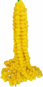 VIMIBELLS 5 Pcs Marigold Flower Mala | Genda Phool Mala (Set of 5) Wall Hanging | Speacial ...