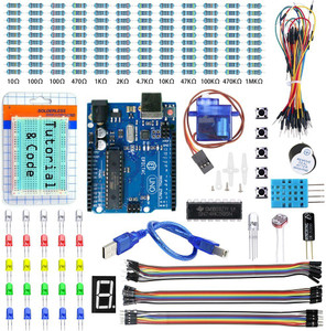 EPICTAC Basic Starter Kit for Arduino UNO R3, Mega2560, Nano with DHT11, Servo, Tilt Sensor ...