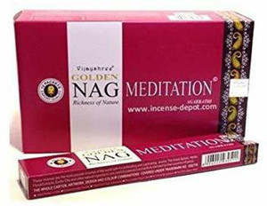 KK Export AH_24 Vijayshree Golden Nag Meditation Incense Sticks 12 Pkt of 15gm Each (Contains ...