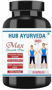Hub Ayurveda Max Growth Plus Natural & Ayurvedic Capsule Pack of 1 Price in India - Buy Hub ...