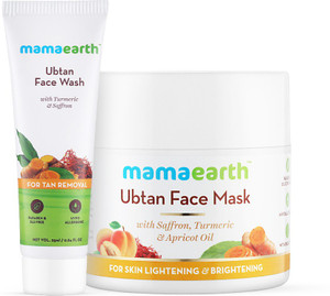 Mamaearth Ubtan Skin Brightening Combo Ubtan Face Wash (25 ml) + Ubtan Face Mask (100 g) Price ...