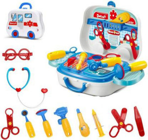 Pancikaa Pretend Play Carry Along Little Doctor Play Set for Kids ...
