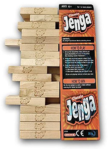 toybest 54 Pcs Jenga Wood Blocks Big Size Hardwood Building Bricks ...