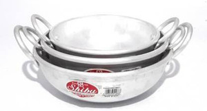 BARTAN BAZAAR Aluminium Light Kadahi Use n Throw Disposable Set Of 3 SMALL Kadhai 24 cm Kadhai ...
