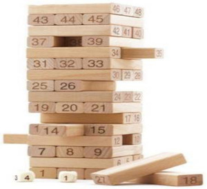 Pepino Blocks Superb Wooden Jenga Blocks Timber Tower Tumbling Game for ...