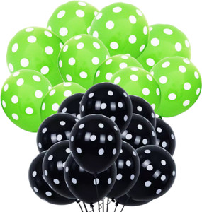 Flipkart.com | Dul Dul Printed Black ,Light Green Polka dot balloons ...